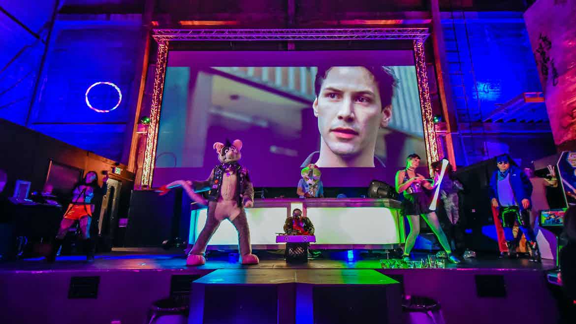 20-Foot Projection Screen | Emporium Arcade Bar